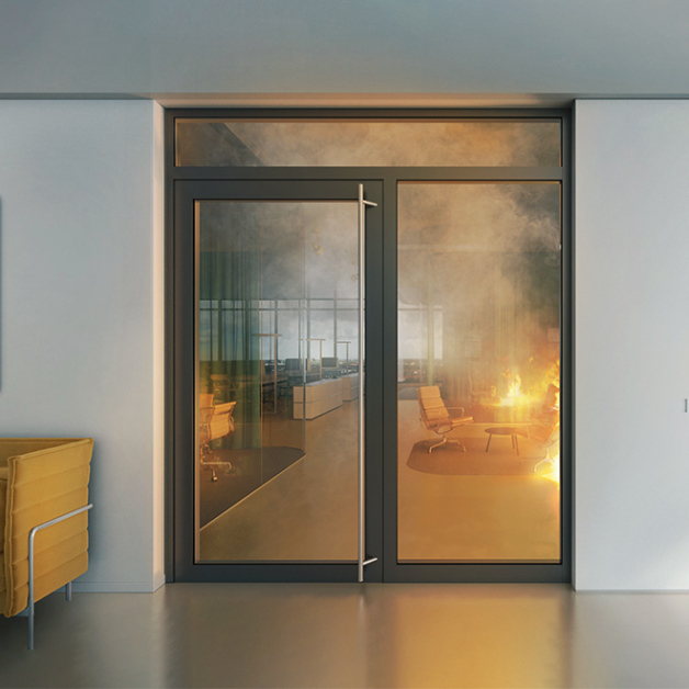 FEUERHEMMENDE ALUMINIUMTÜR T30-FSA "SCHÜCO FIRESTOP ADS 90 FR 30 ...